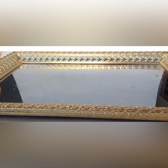 unbranded | Accents | Hollywood Regency Ormolu Filigree Vanity Mirror Tray 5x11 Vintage | Poshmark